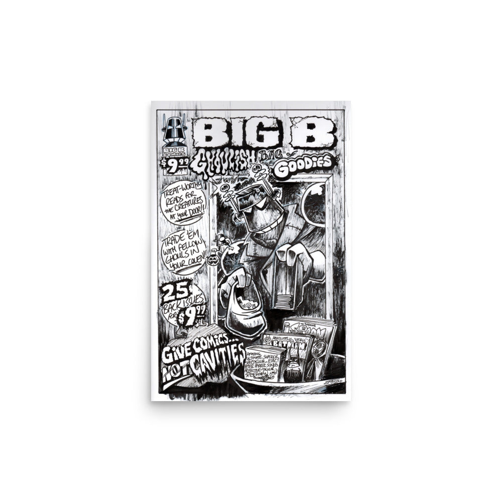 Big B Comics Ghoulish Bag Of Goodies 12" x 18" Poster Print