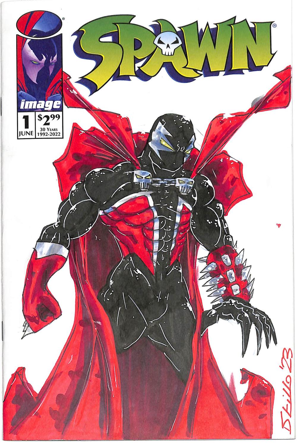 SPAWN #1 AWESOME SPAWN COVER DAN STILLO SKETCH VARIANT – Big B Comics